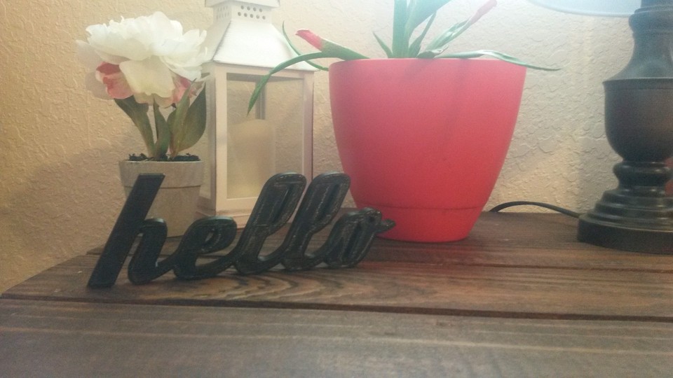 Hello Sign Shelf Sitter Office Desktop Dorm Decor Wall Hanging Decor ...