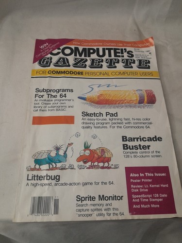 VINTAGE Computes Gazette magazine NOVEMBER 1987 issue 53 vol.5 No. 11 ...