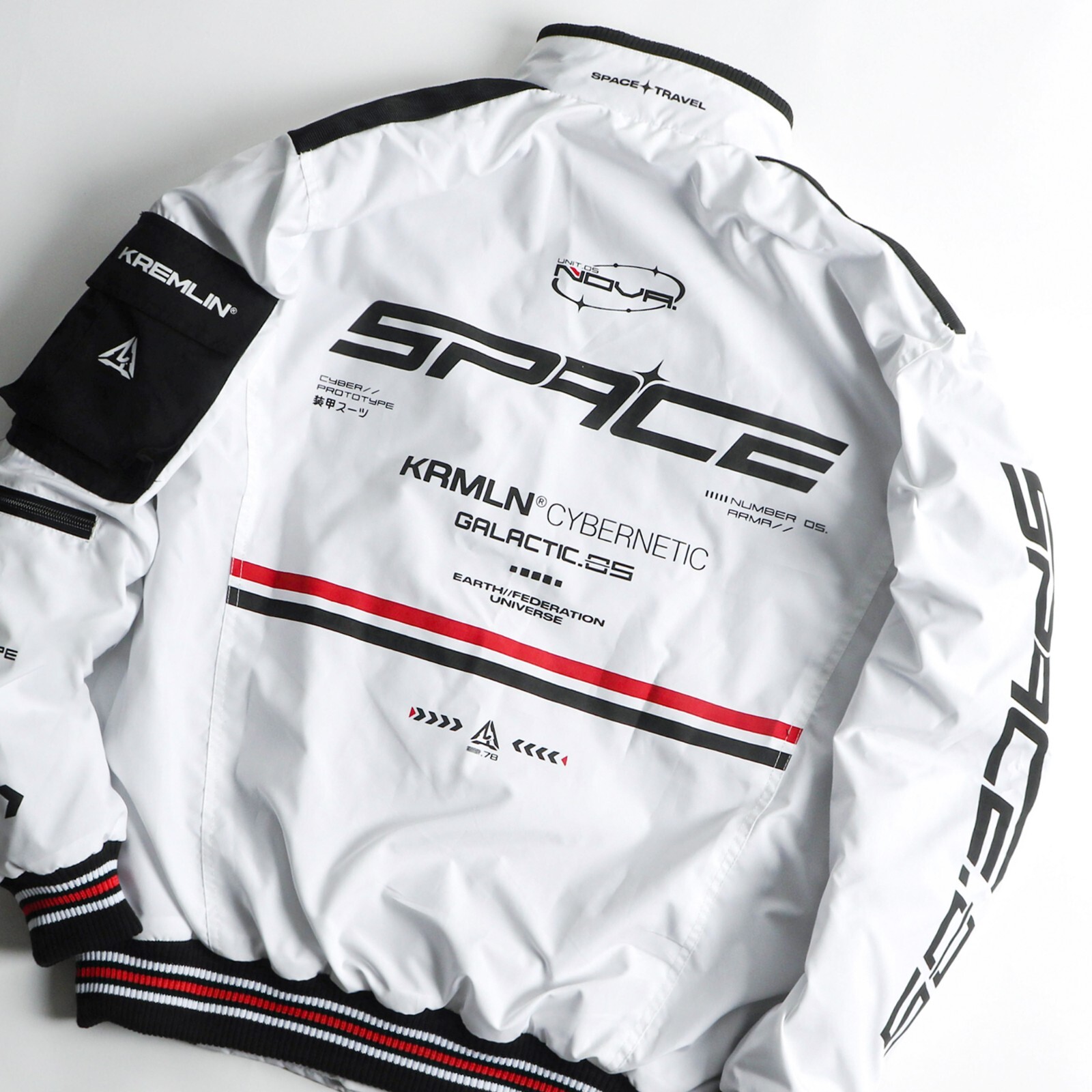 Men's White Jacket Hoodie Bomber School Full Zip Kremlin Nova | eBay