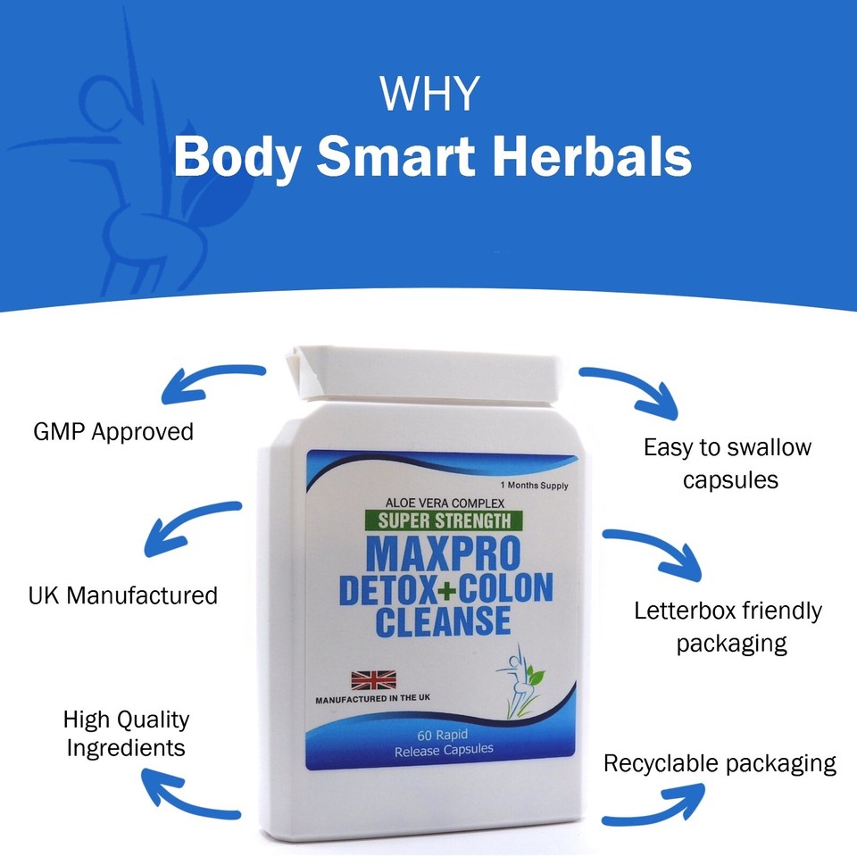 60 Max Cleanse Pro Colon Cleanse Detox Plus Free Weight Management ...