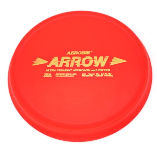 Aerobie Arrow Golf Disc Ultra Straight Approach and Putter Vintage Red ...