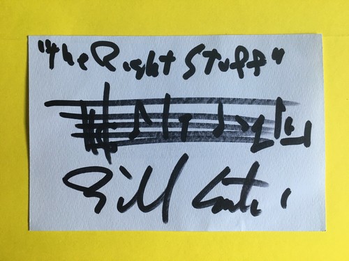 BILL CONTI SIGNED AUTOGRAPHED MUSICAL QUOTE " The Right Stuff " From ...