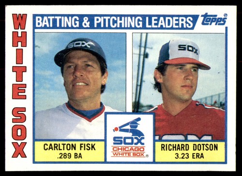 1984 Topps #216 White Sox Leaders Carlton Fisk Card | eBay