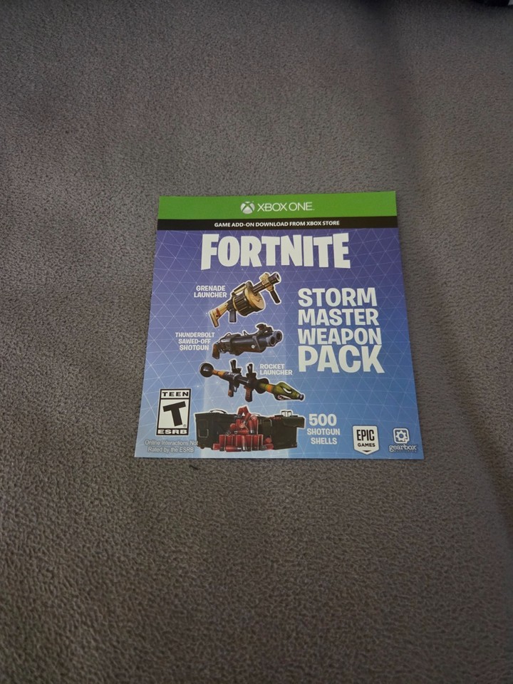 Fortnite Founders edition code unused + rare storm master weapon pack ...