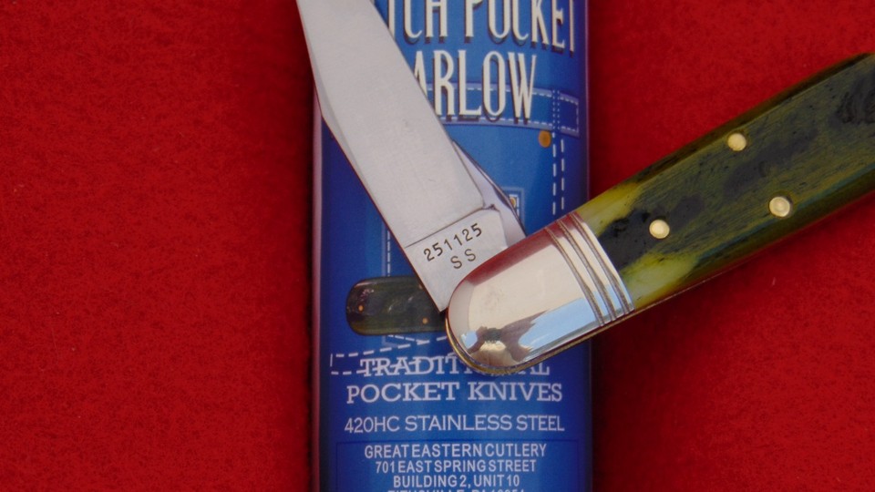 Great Eastern #25 Spring Green Marrow Bone Watch Pocket Barlow Knife ...