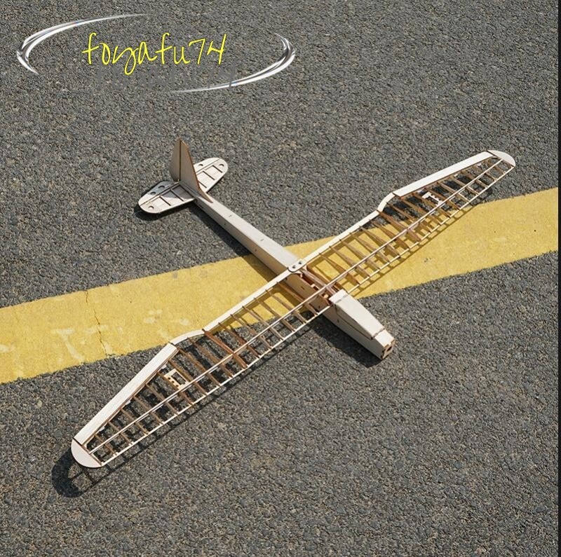 Sunbird Glider RC Airplane Balsa Wood Fixed Wing DIY KIT Wingspan ...