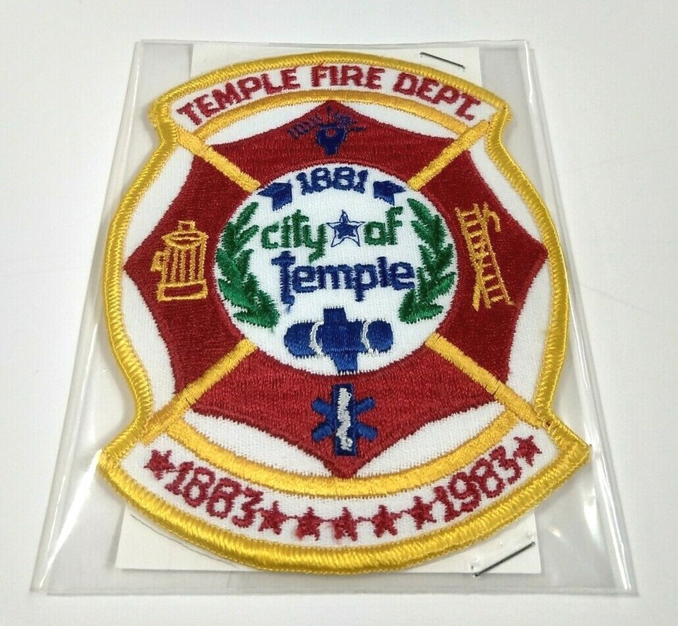 Temple Texas Fire Department Patch TX City Fire Dept. FD | eBay