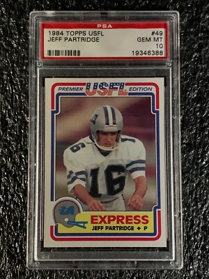 1984 Topps Football #49 Jeff Partridge PSA 10 | eBay