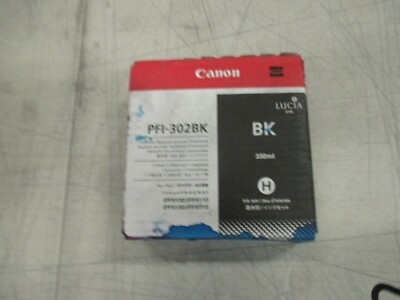GENUINE Canon PFI-302BK BLACK Ink Tank IPF8100 2216B001AA OEM LUCIA NEW ...