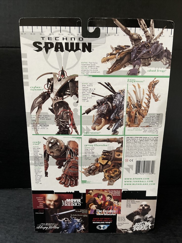 Todd McFarlane's Techno Spawn Code Red Action Figure (Series 15) 1999 On Card 7" | eBay