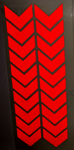 Reflective Chevrons Strips X 2 Self Adhesive Stickers Bike/ Car /Buggy ...