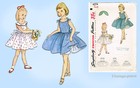 1950s Vintage Simplicity Pattern 4274 Toddler Girls Sun Dress ...