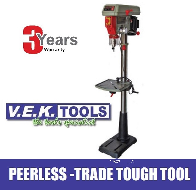 PEERLESS PEDESTAL DRILL PRESS 16MM 3/4HP-WOOD,METAL,PLASTIC-3yr AusWide ...