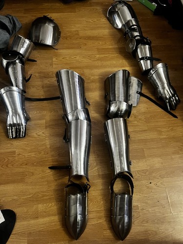 Steel Knight Armor Guard Costume Cosplay Larp Metal Suit | eBay