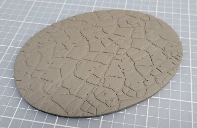 Warhammer / Wargaming / 40K / AOS 120 x 92mm Oval Fracture Base Topper ...