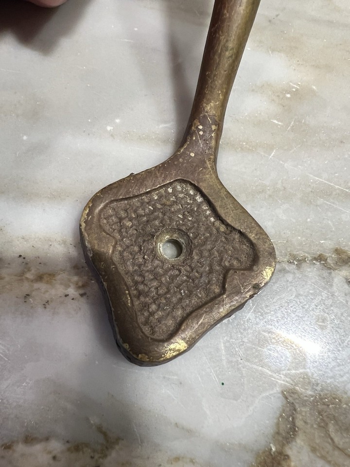 Vintage traditional solid brass door pull handle with cylinder lock ...