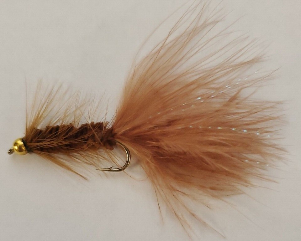12 Tungsten Bead Head Woolly Buggers Olive, Brown, Black in Sizes 6, 8 or 10 | eBay