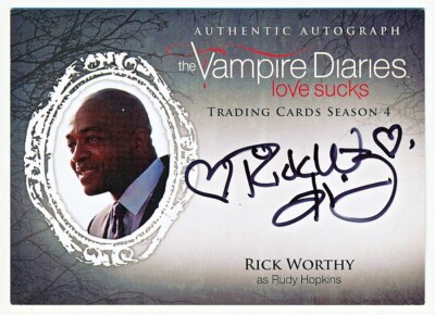 The Vampire Diaries Season 4 Rick Worthy " 3 3" Inscription Autograph ...
