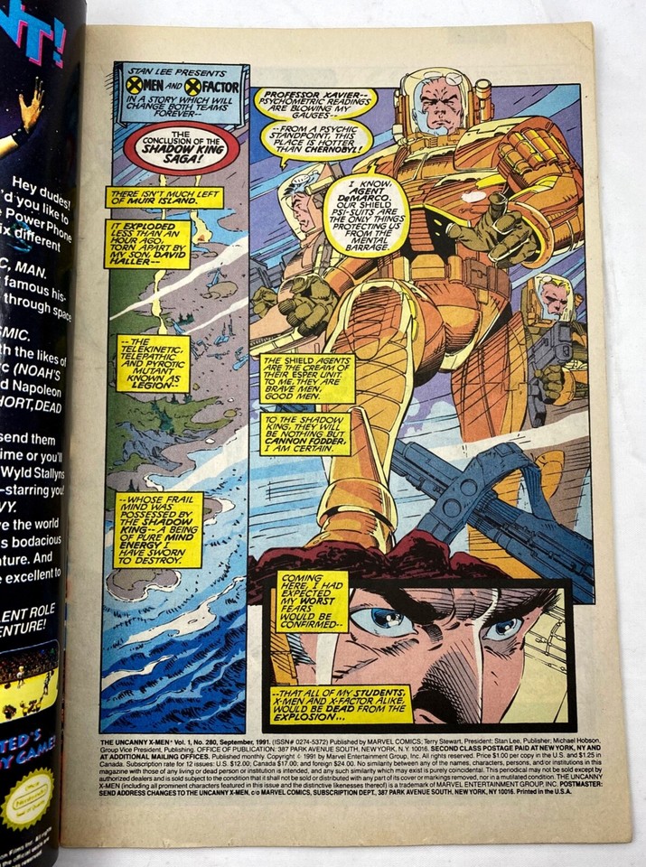THE UNCANNY X-MEN #280 - Muir Island Saga Part 4 - Marvel Comics - 1991 ...