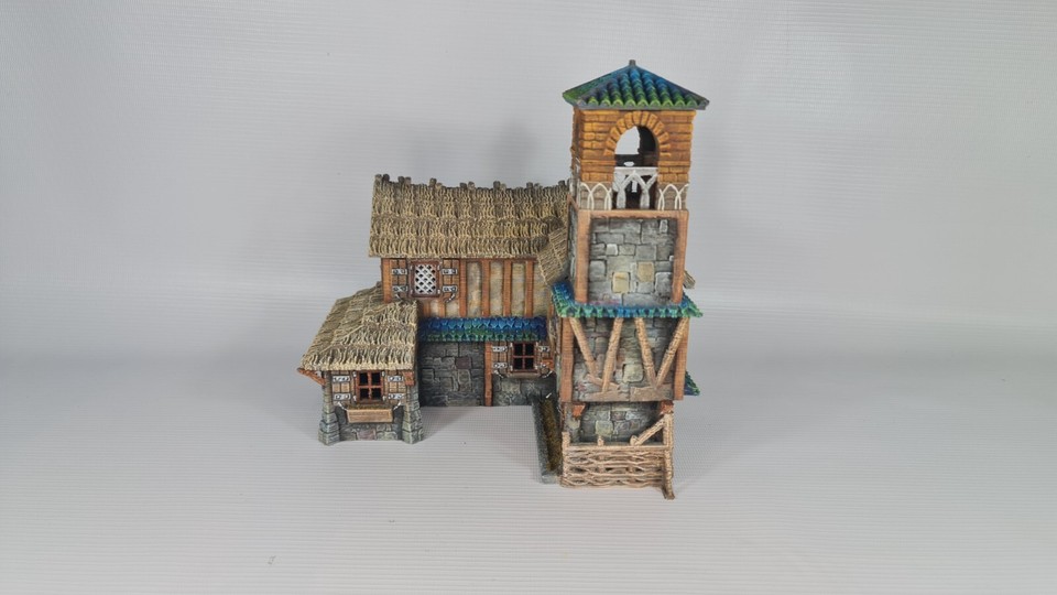 Medieval Town- Bell Tower Farm. 28mm Wargame/RPG/DnD Terrain | eBay UK