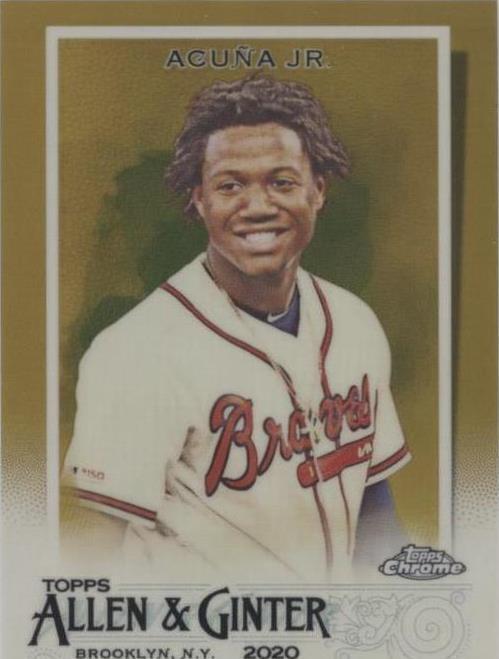 2020 Topps Allen & Ginter Chrome - Ronald Acuña Jr. #88 Gold Refractor ...