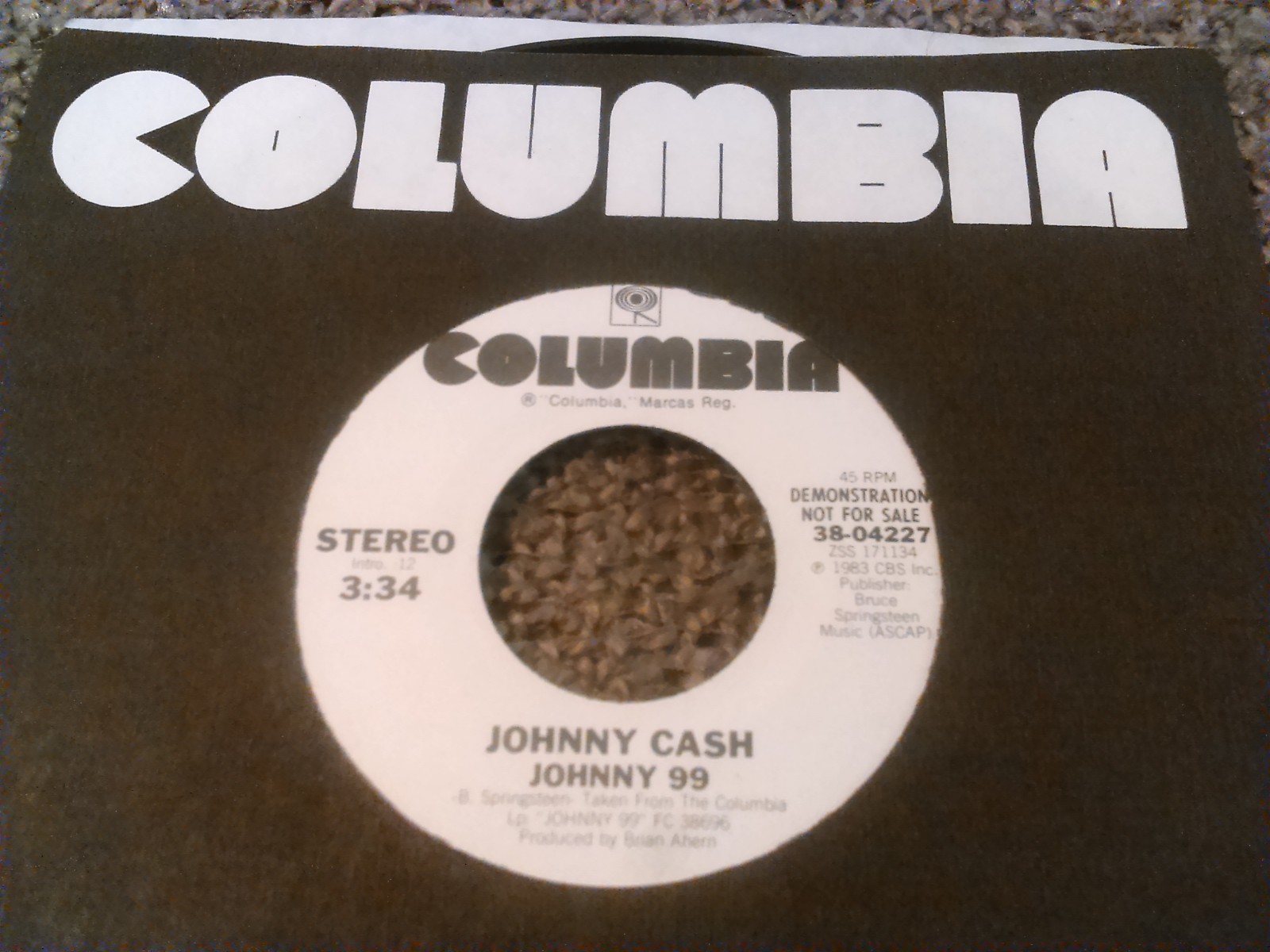 JOHNNY CASH - JOHNNY 99 ' PROMO / DEMO ' 7" 45 RPM N. MINT!!! U.S ...