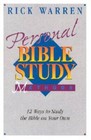 Personal Bible Study Methods - Paperback By Warren, Rick - GOOD ...