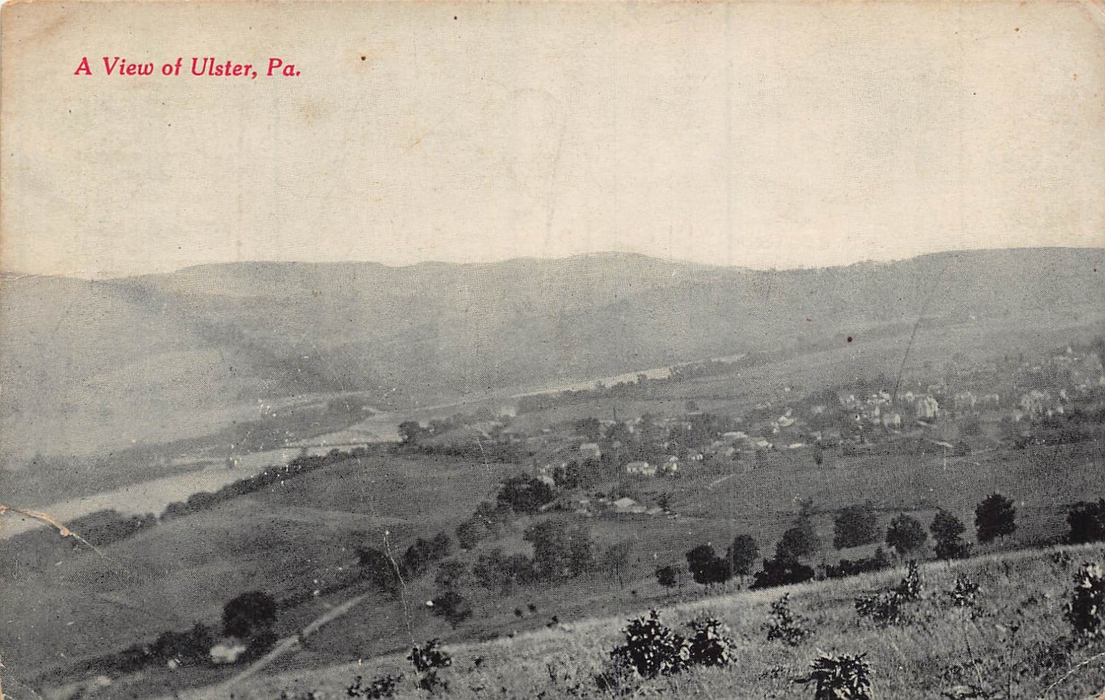 ULSTER PENNSYLVANIA~A BIRDS EYE VIEW~1910s AUBURN POSTCARD | eBay