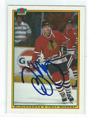 Troy Murray Signed 1990/91 Bowman Card #13 | eBay