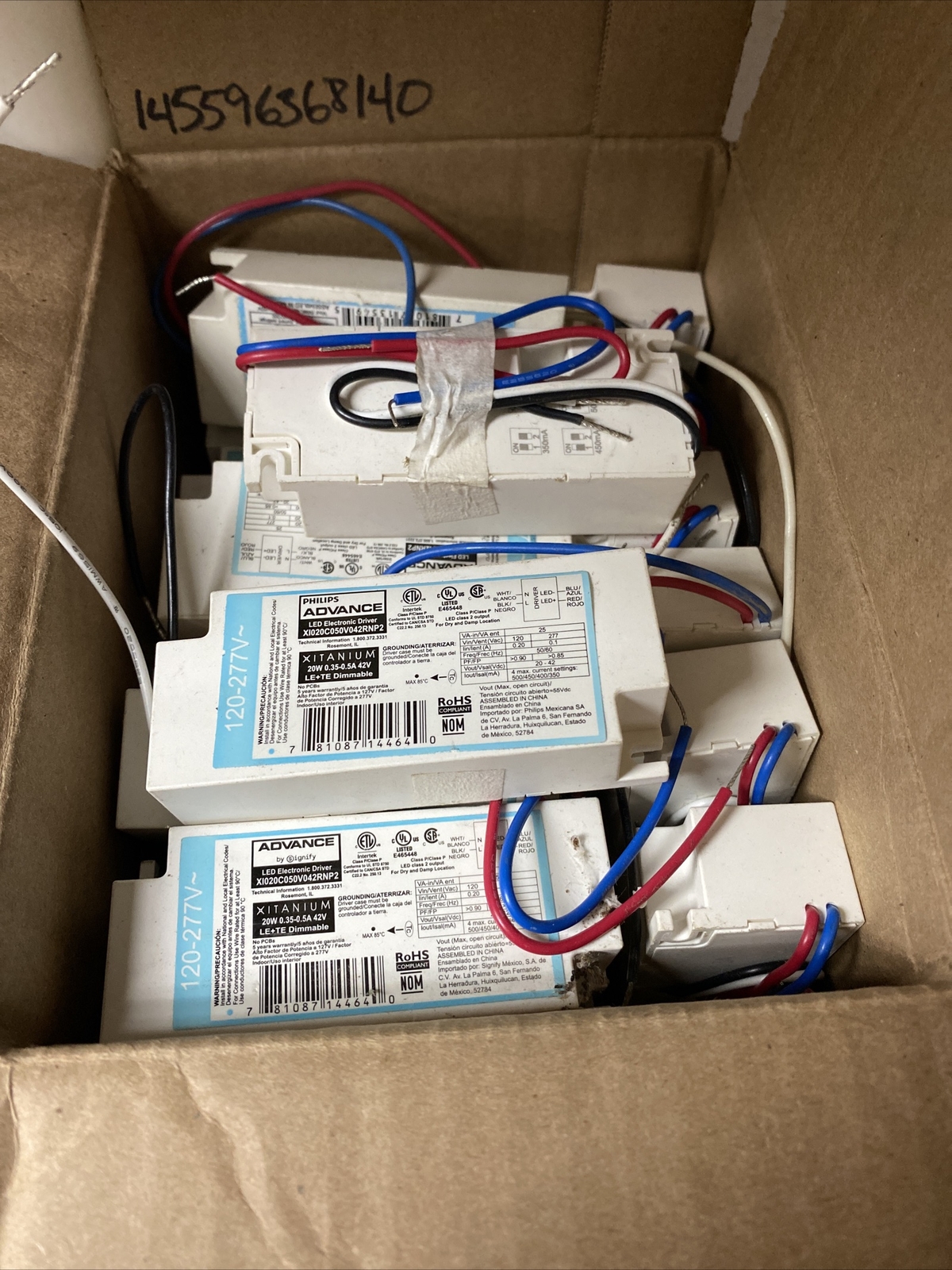 PHILIPS XITANIUM 20W LED ELECTRONIC DRIVER XI020C050V042RNP2 DIMMABLE ...