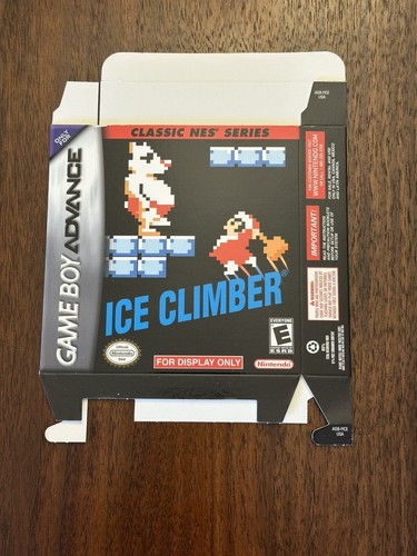 Ice Climber “For Display Only” Box Game Boy Advance Classic NES Series ...