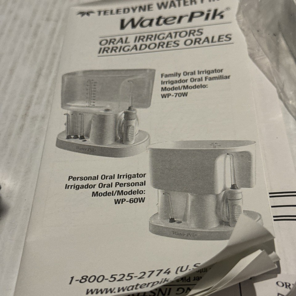 Teledyne Water Pik WP-70W Oral Irrigator Waterpik 1999 Personal Dental ...