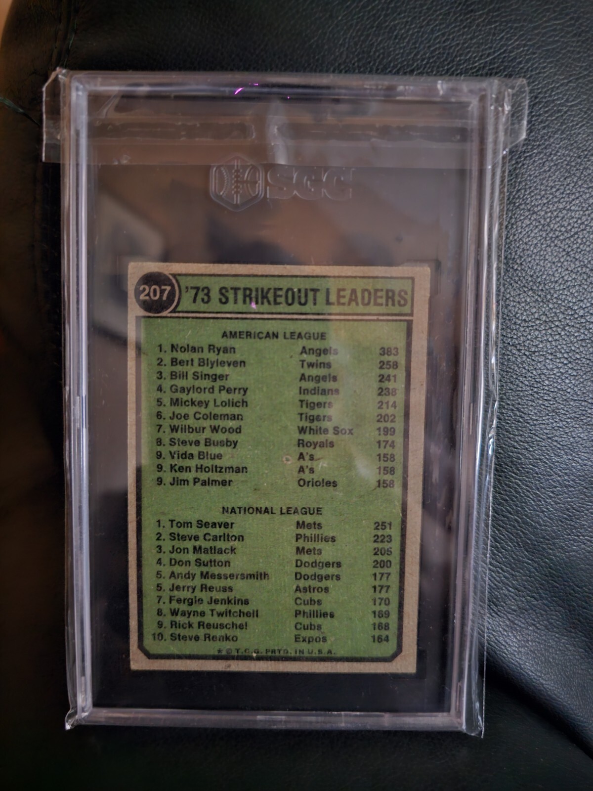 1974 Topps Strikeout Leaders #207 Ryan/Seaver SGC 4 | eBay