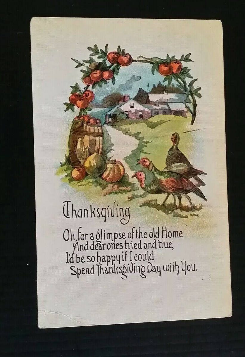 Old Thanksgiving Postcards Vintage Thanksgiving Postcard | No 2400, 8