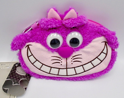 Disney Store Japan Cheshire Cat Pouch Bag Fuzzy | eBay