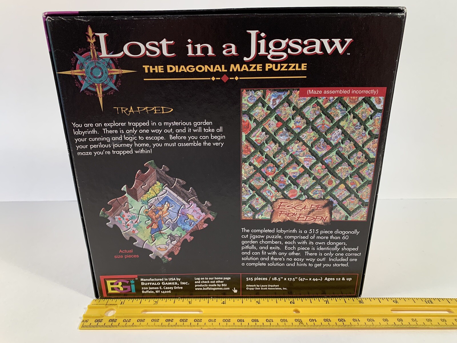 VTG 1997 Puzzle LOST IN A JIGSAW “Escape From Eden” 515 Pieces Diagonal ...