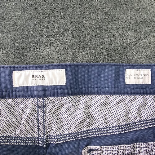 Brax Cooper Fancy Regular Fit Straight Leg Pant Blue Mens 42x34 ...