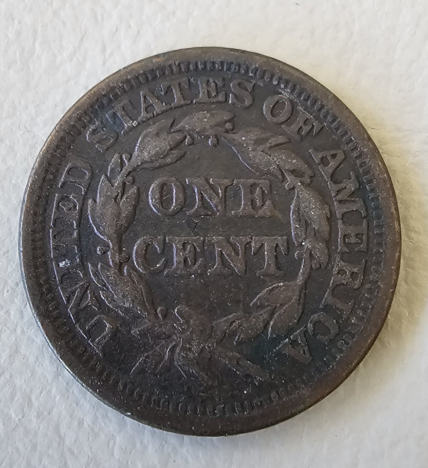 1845 Braided Hair Liberty Head Large Cent - US 1c Copper Coin | eBay