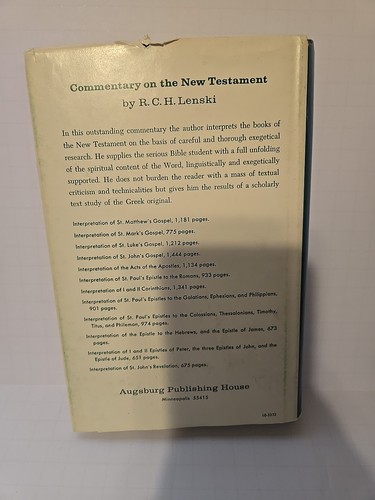 Commentary on the New Testament Mark By R.C.H Lenski LOT OF 6 BOOKS! | eBay
