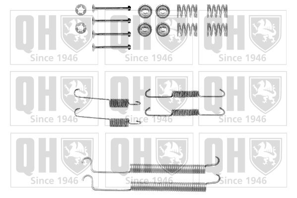 Brake Shoe Fitting Kit fits PEUGEOT PARTNER 1.9D Rear 96 to 15 QH ...