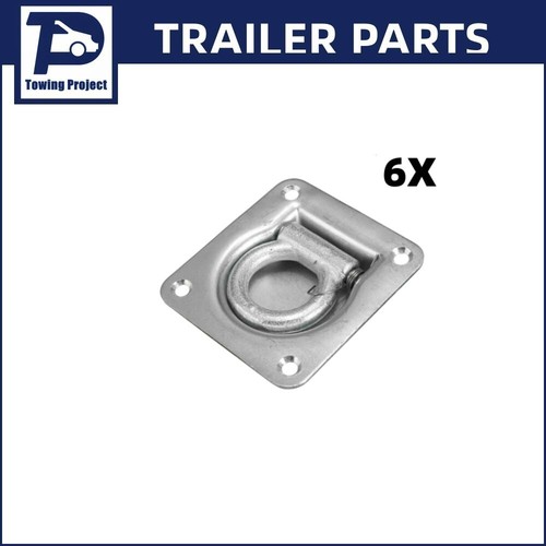6 x Trailer Lashing Ring Loop Tie Down Anchor Point Tray Box Recessed ...