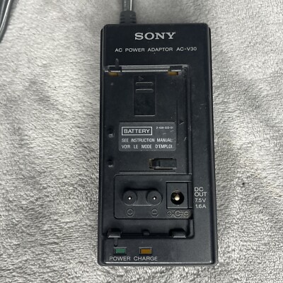 Genuine OEM Original SONY AC-V30 AC Power Adaptor Battery Charger VTR ...