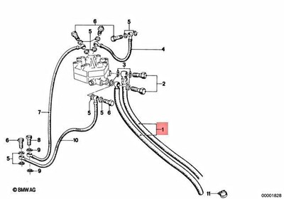 Genuine BMW 114 259E 259R 259S C1N Fuel Injection System Hose OEM ...