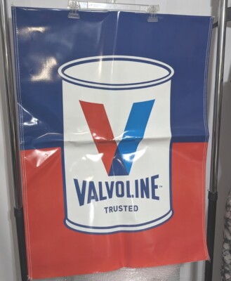 Double Sided Valvoline Motor Oil Sign Plastic Cover/Bag Advertisement ...