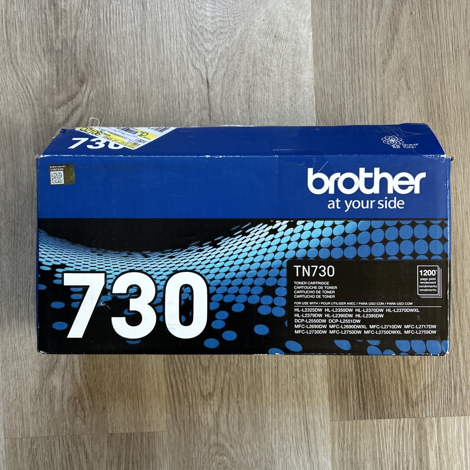 Brother Genuine OEM TN730 Black Toner Ink Cartridge Standard Yield 1200 ...