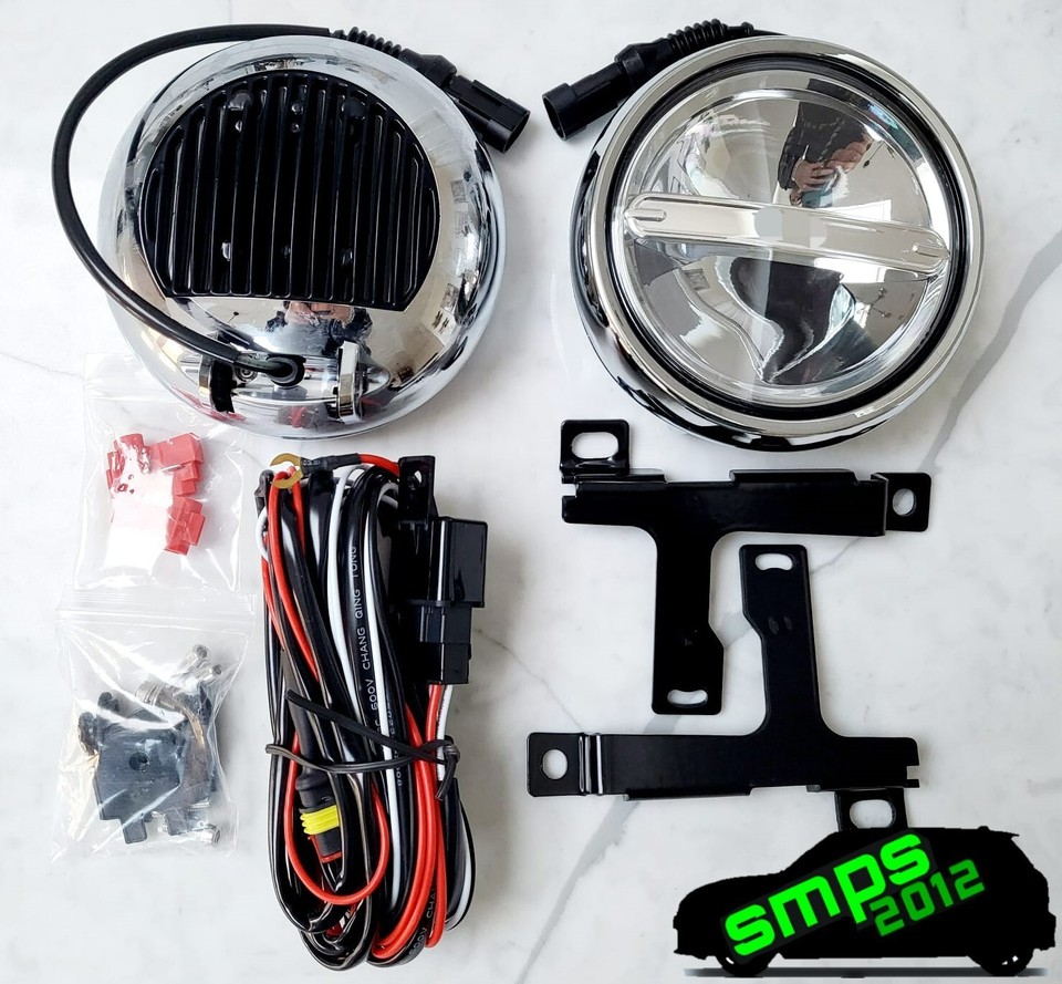 Mini R50, R52, R53 LED Chrome Spotlights Rally Fog lights One / Cooper ...