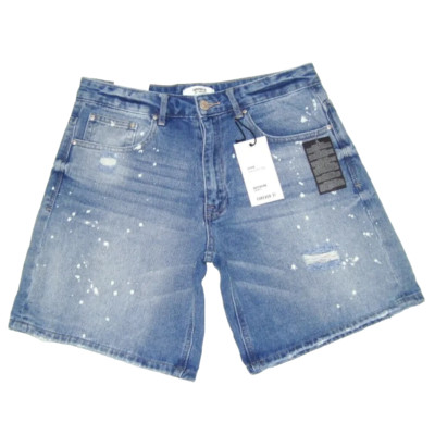 NEW! FOREVER 21 Splatter Distressed Boyfriend Denim Shorts Size 26 | eBay
