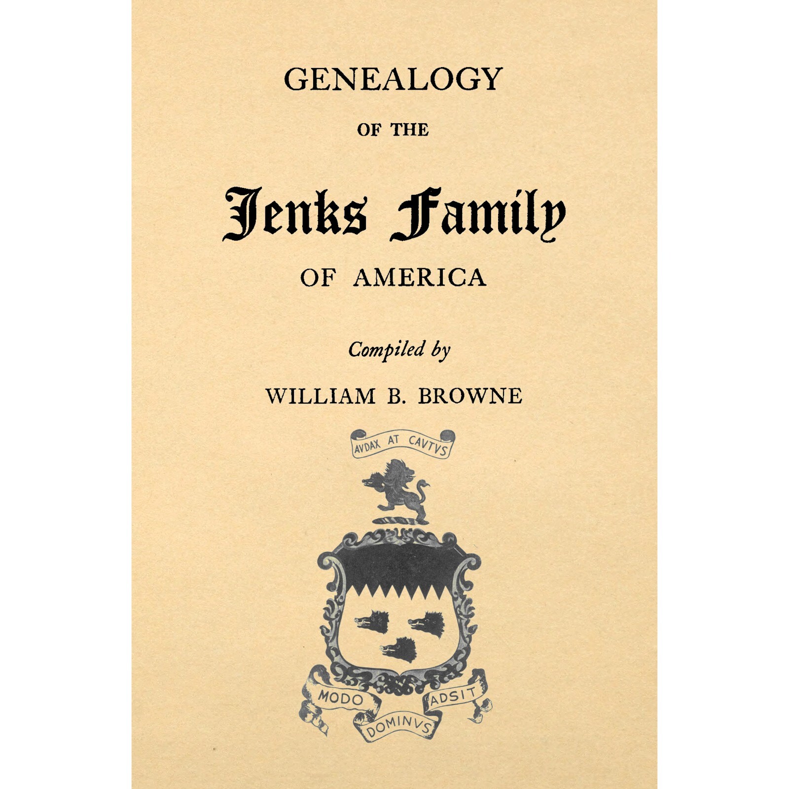 Genealogy of the Jenks Family of America | eBay
