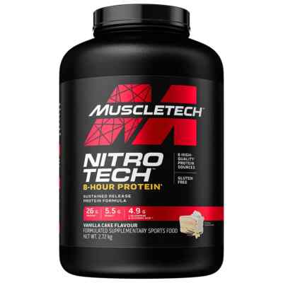 MuscleTech NitroTech Post Workout 8 Hour Protein Vanilla Cake Flavour 2 ...