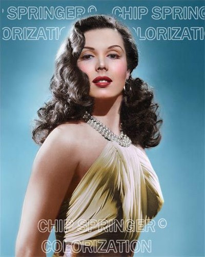 ANN MILLER WEARING PEARL NECKLACE 8X10 BEAUTIFUL COLOR PHOTO BY CHIP ...